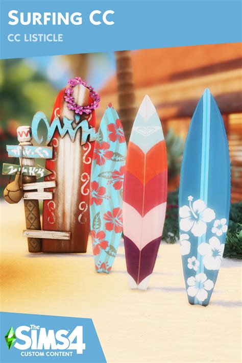 Surfing Related Cc For The Sims 4 In 2025 Sims 4 Sims Tumblr Sims 4