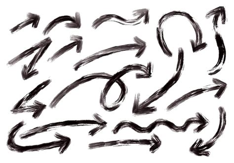 Dibujado A Mano Elegante Diseño De Conjunto De Flechas Vector Gratis