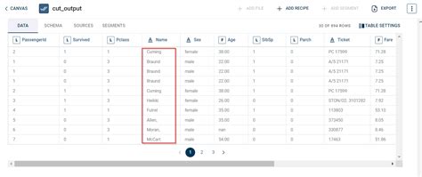 Cut Column — Rapidcanvas Documentation