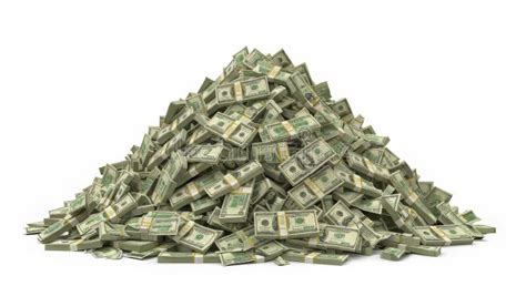 Pile Of Money On White Background Stock Illustration Illustration Of