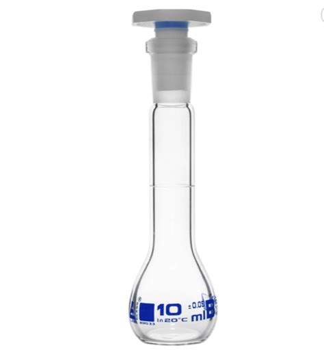 Volumetric Flask 10ml Class B 1019 Polyethylene Stopper