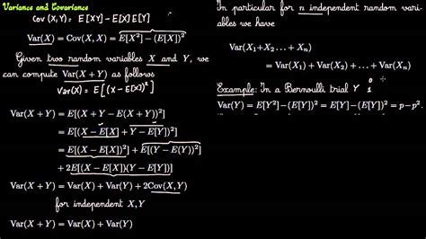 Prob 6 6 Variance And Covariance Youtube
