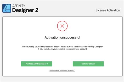 Activation Unsuccessful Affinity On Desktop Questions MacOS And