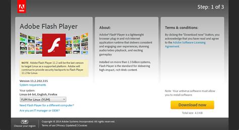 install adobe flash player on fedora 15 16 17 18 19 20