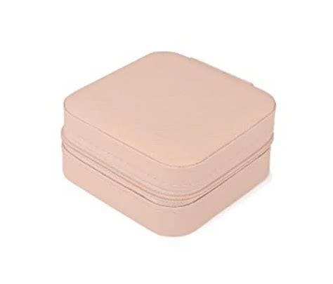 Square Leather Mini Jewelry Box Sizedimension 10d X 10w X 5h
