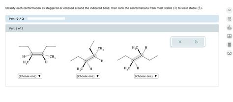 Solved Classify Each Conformation As Staggered Or Eclipsed