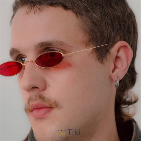 Korean Oval Sunglasses Men Women Hip Hop Retro Metal Frame Glass Shades