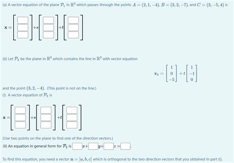 Solved Consider The Plane P In R With Equation In General Chegg