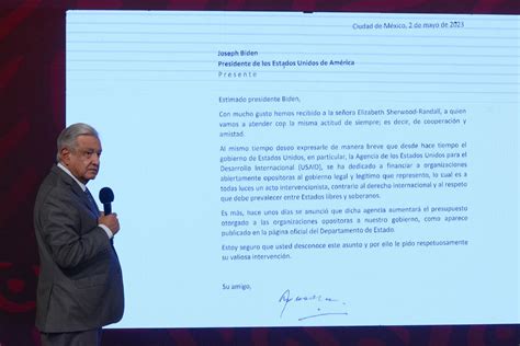 Amlo Envía Carta A Biden Para Pedir Su Intervención Por El