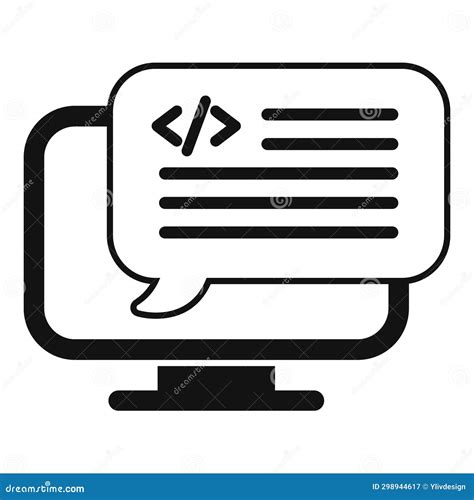 Web Api Code Icon Simple Vector Internet Server Stock Vector