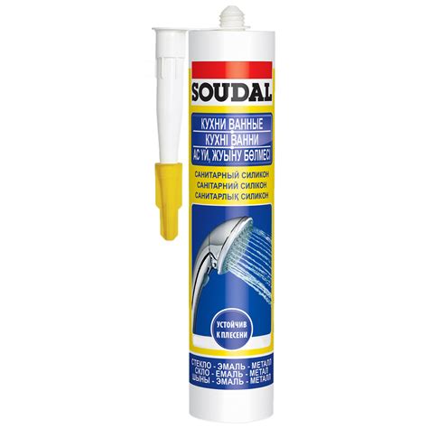 Характеристики Санитарный силиконовый герметик Soudal Кухни Ванные ...