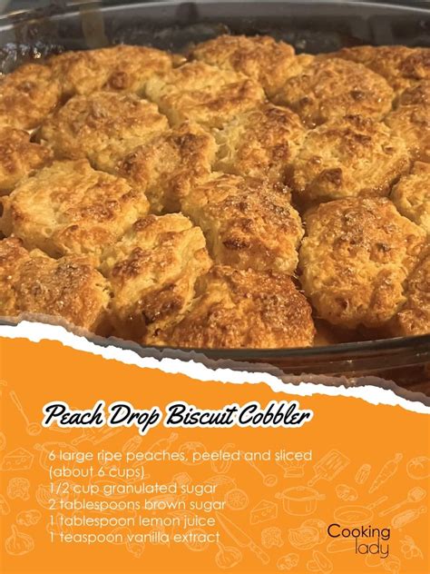 Peach Drop Biscuit Cobbler Tivav