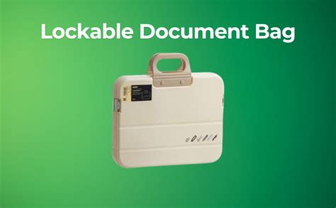 Lockable Document Bag File Storage Case Carrying Bag With Lock