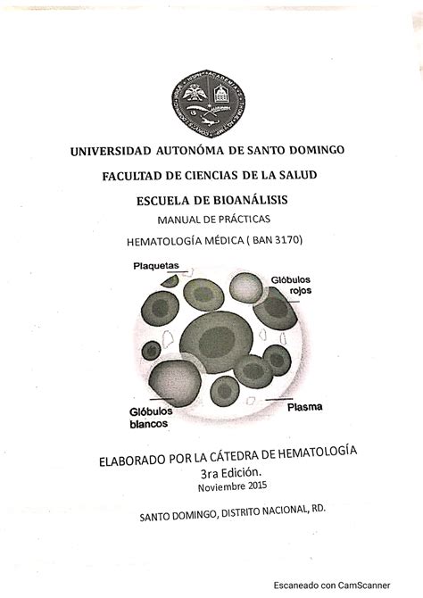 Manual del lab de hematologia Hematología Médica Studocu