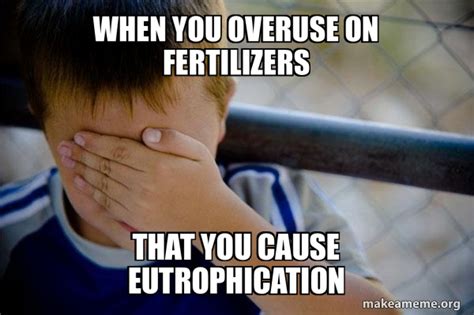 When You Overuse On Fertilizers That You Cause Eutrophication