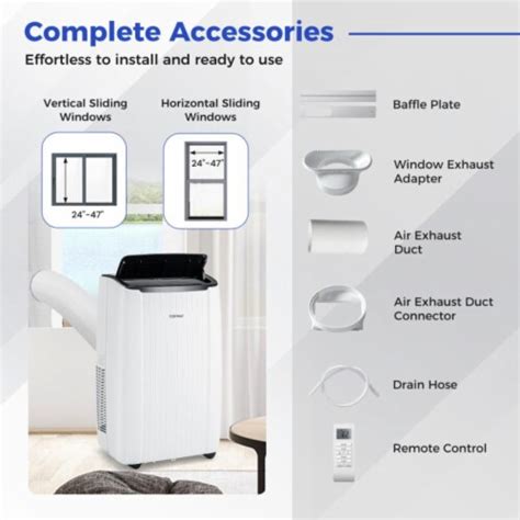Costway 14000 BTU Portable Air Conditioner 4 In 1 Smart WiFi Enabled