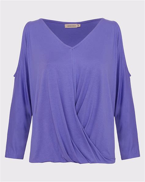 BLUSA ABERTURA NAS MANGAS EM MALHA DE VISCOSE Manoock Moda Feminino
