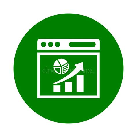 Dashboard Analysis Diagram Icon Green Vector Sketch Stock