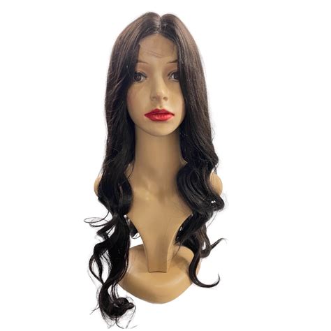 Peruca Front Top Lace Ondulada Similar Ao Cabelo Humano 70cm Shopee