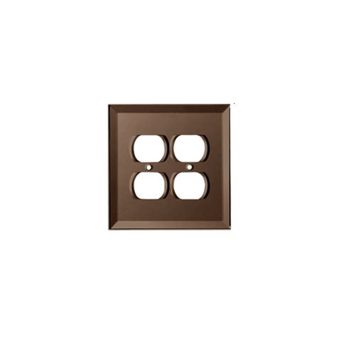 Bronze Double Duplex Glass Mirror Plate Knock On Glass