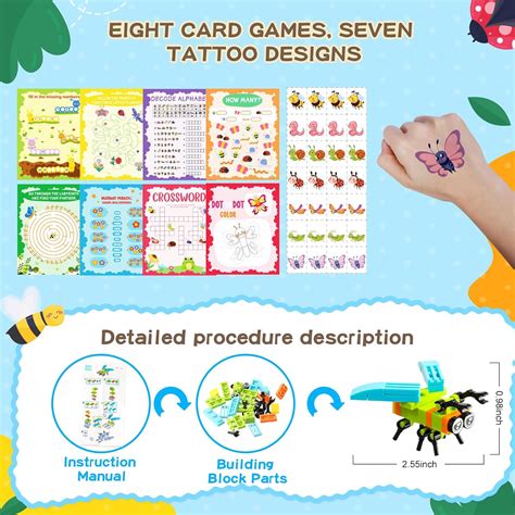 Mgparty Juego De 24 Bloques De Construcción De Insectos Para El Día De