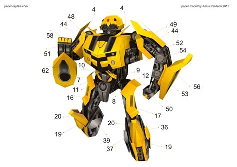 Transformers Bumblebee Paper Model Simple
