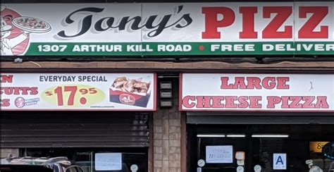Tony S Pizza Restaurant In Staten Island Official Menus Photos