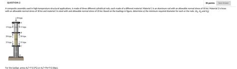 Solved Question 2 35 Points Save Answer A Composite Assembly