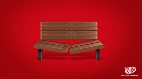 Kitkat Bench Love Break Creative Ads Creative Chocolate Humor