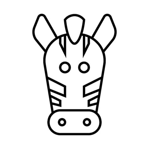 Premium Vector Zebra Icon Sign Symbol In Line Style