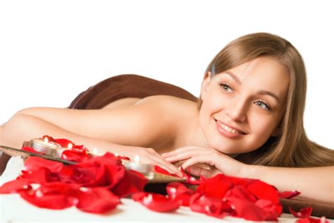 Beautiful Young Woman Getting Spa Massage Enjoy Relaxing Spa Hygiene
