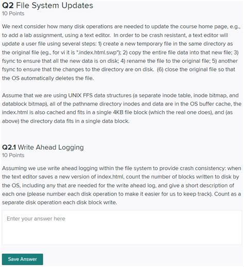 solved 10 points we next consider how many disk operations