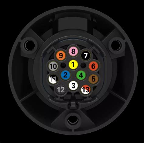 13 Pin Car Socket Screw 12v Black Plastic Hella