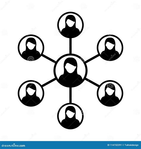 Women Network Icon Vector Symbol Group Of People And Teamwork Of Connected Business Person Stock