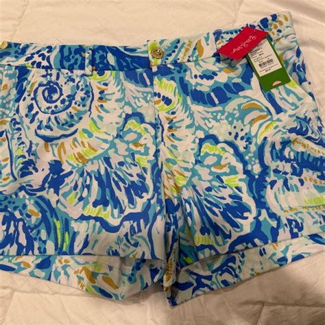 Lilly Pulitzer Shorts Lilly Pulitzer Callahan Knit Shorts Nwt Sz Gold Metallic Salty Seas