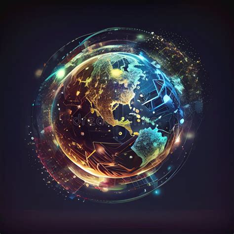 Internet De Conectividad Comercial Mundial Stock de ilustración
