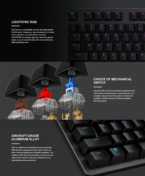 Logitech G512 Carbon Wired Gaming Keyboard With Lightsync Rgb