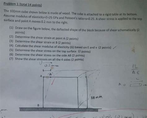 Solved Problem Total Points The Mm Cube Shown Chegg
