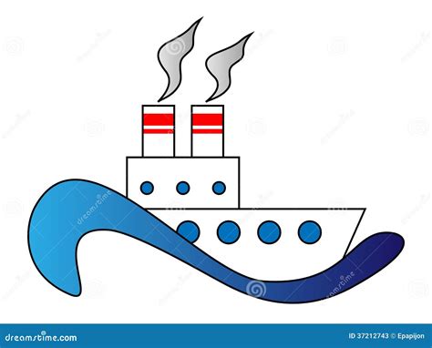 Steamboat Stock Vector Illustration Of Retro Steam 37212743