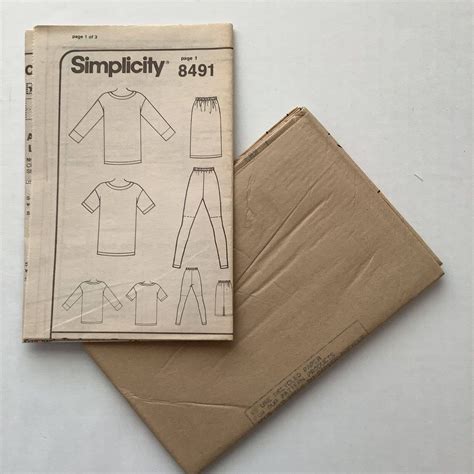 Simplicity Sewing Pattern Leggings Skirt Tunic Top Misses Size XS MED UNCUT Etsy