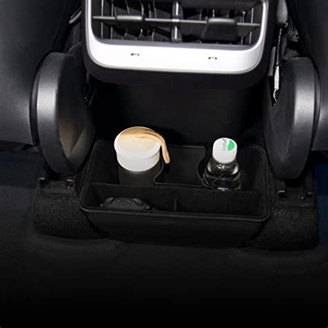 Basenor Tesla Model Y Rear Center Console Organizer ABS Flocking