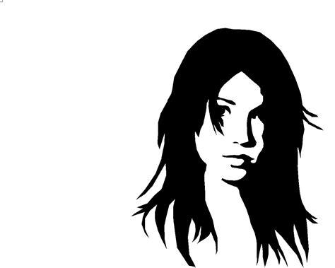 Girl Stencil Template Silhouette Stencil Face Stencils Simple Girl Tattoos