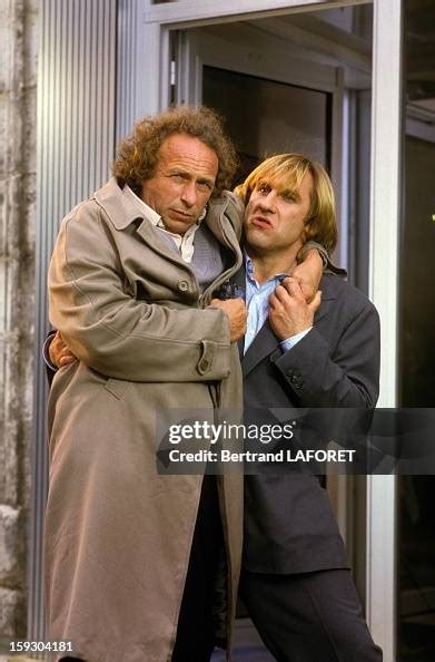 Gerard Depardieu And Pierre Richard On Set Of Movie Les Comperes