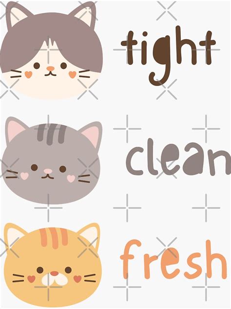 Pussy Tight Pussy Clean Pussy Fresh Sticker For Sale By Little Axii