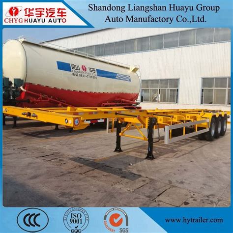 2 3 Axle 40ft Fast Loading Unloading Container Chassis Semi Trailer