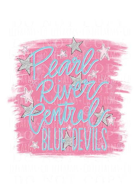 Preppy Handwritten Prc Blue Devils Png Etsy