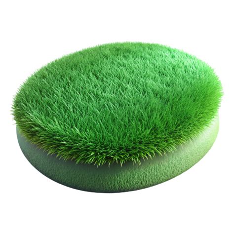 Impressive Modern Green Grass Patch Isolated Element High Resolution
