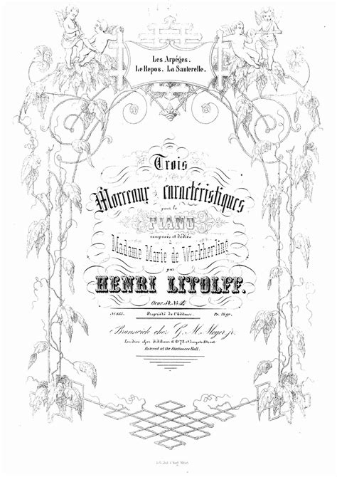 Litolff Henry Charles 3 Morceaux Caractéristiques Op54