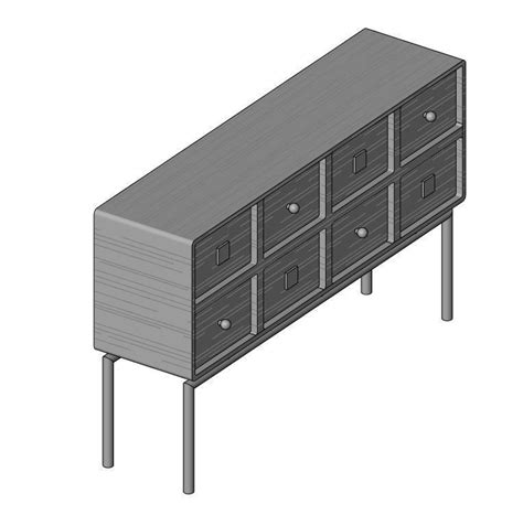 Decor Cabinet Revit 3d Model Cgtrader