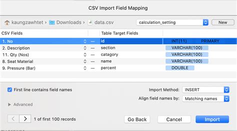 import csv into selected table · issue 402 · cweijan vscode database